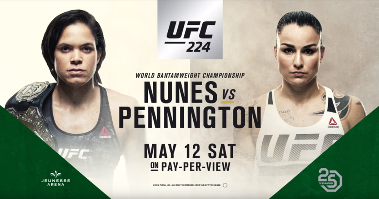 UFC 224 Report - Amanda Nunes vs. Raquel Pennington for the UFC ...