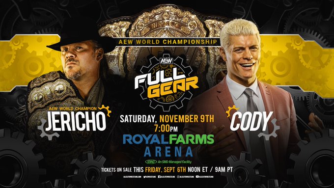 AEW championship match announced for "Full Gear"