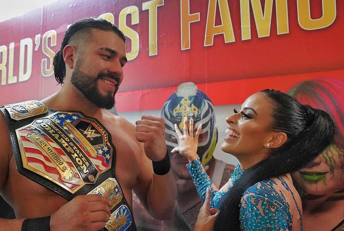 Andrade wins the United States title from Rey Mysterio