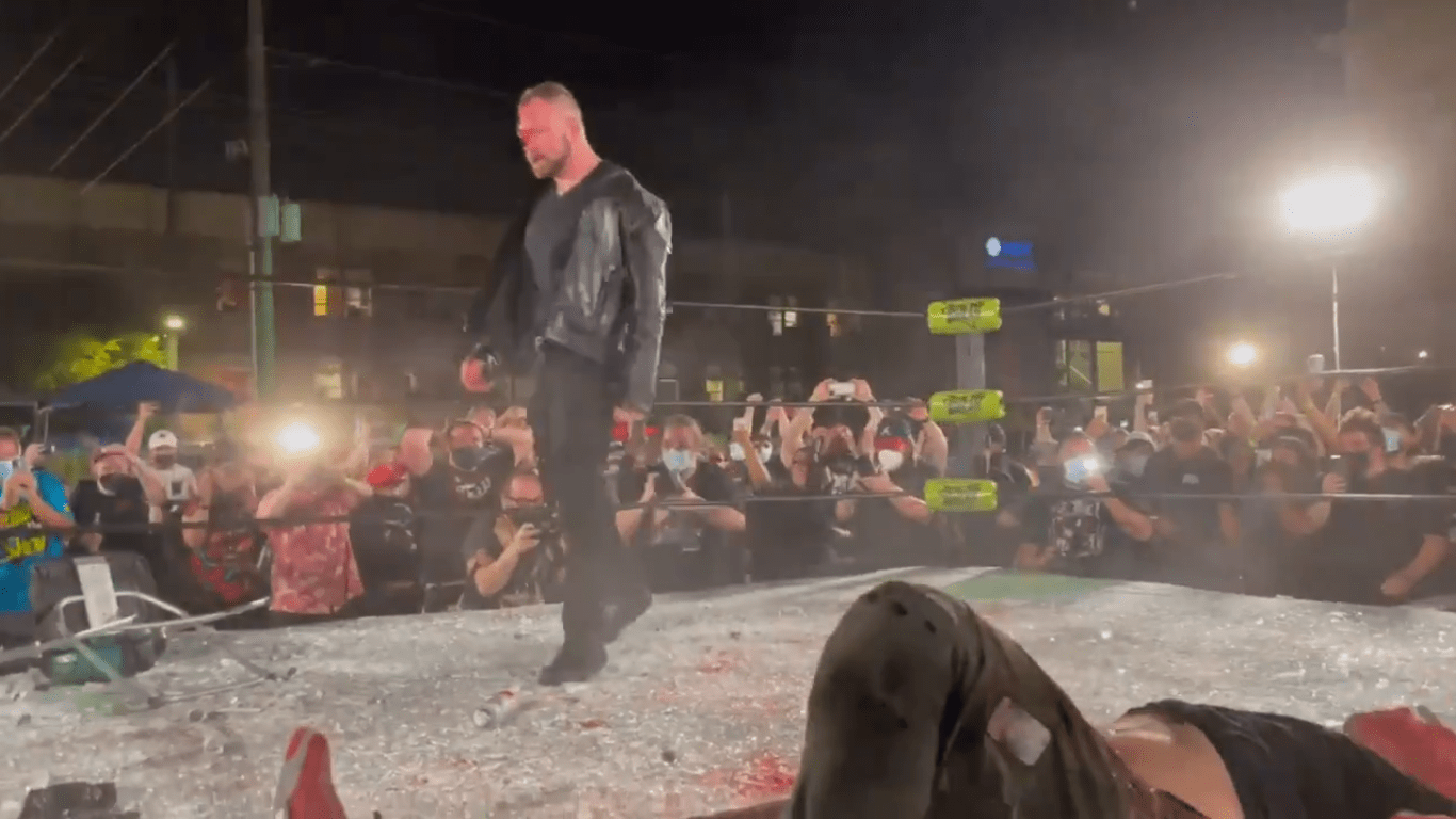Nick Gage wins GCW Title at Spring Break, confronted by Jon Moxley