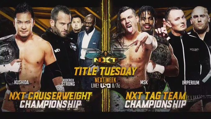 WWE NXT notes: Two title matches on 8/17, Sarray's winning streak