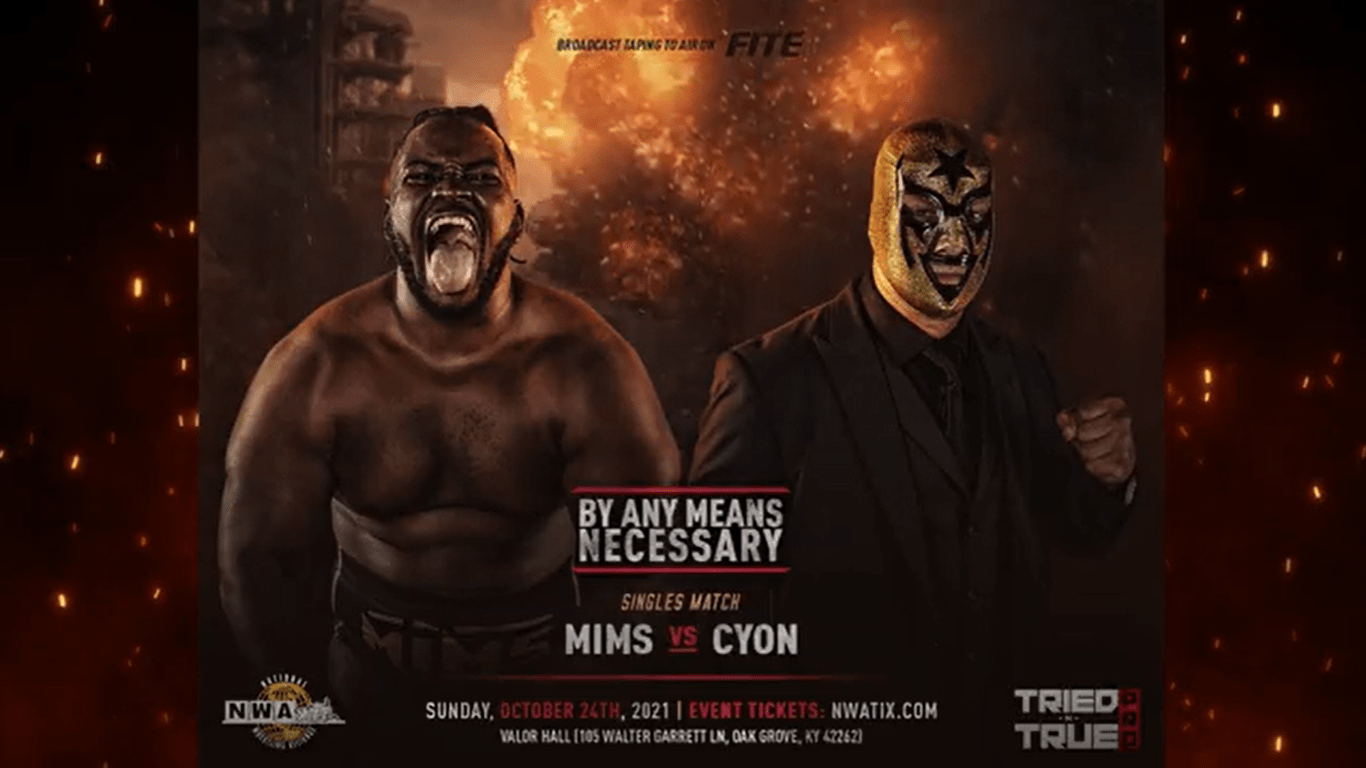 Mims vs. Cyon announced for NWA 'By Any Means Necessary'