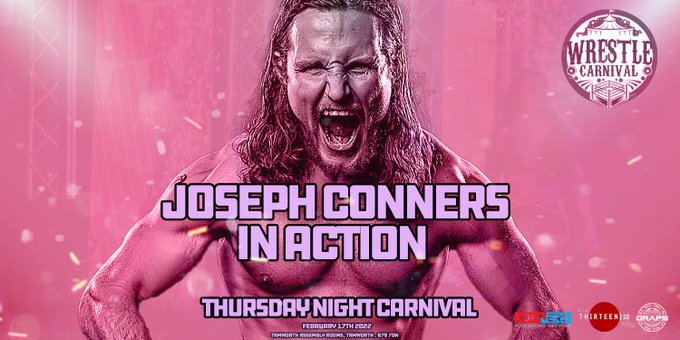 Joseph Conners promoted as "former NXT UK star" for Wrestle Carnival event