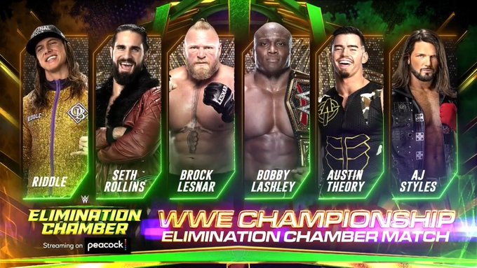 Elimination Chamber 2022 Match Card