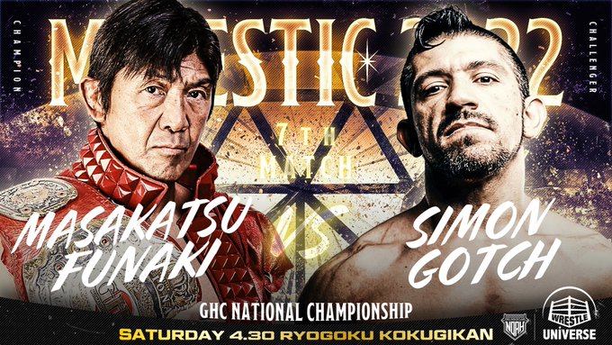 Simon Gotch, Slex to be action for Pro Wrestling NOAH on 4/30