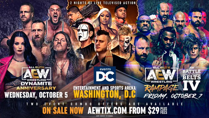 Expanded edition of AEW Dynamite, live Battle of the Belts confirmed