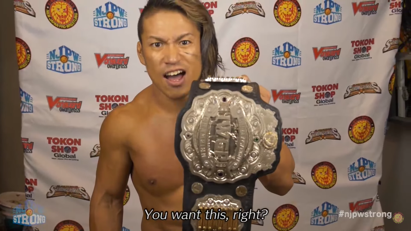 Taiji Ishimori offers Lio Rush IWGP Junior Heavyweight Title match