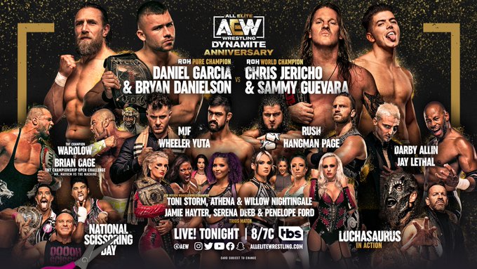AEW Dynamite: 3-Year Anniversary Show, Jericho & Guevara vs. Danielson & Garcia - POST Wrestling ...