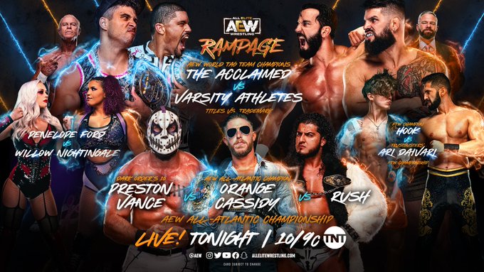 AEW Rampage Notes: Orange Cassidy, The Acclaimed and Hook all retain ...