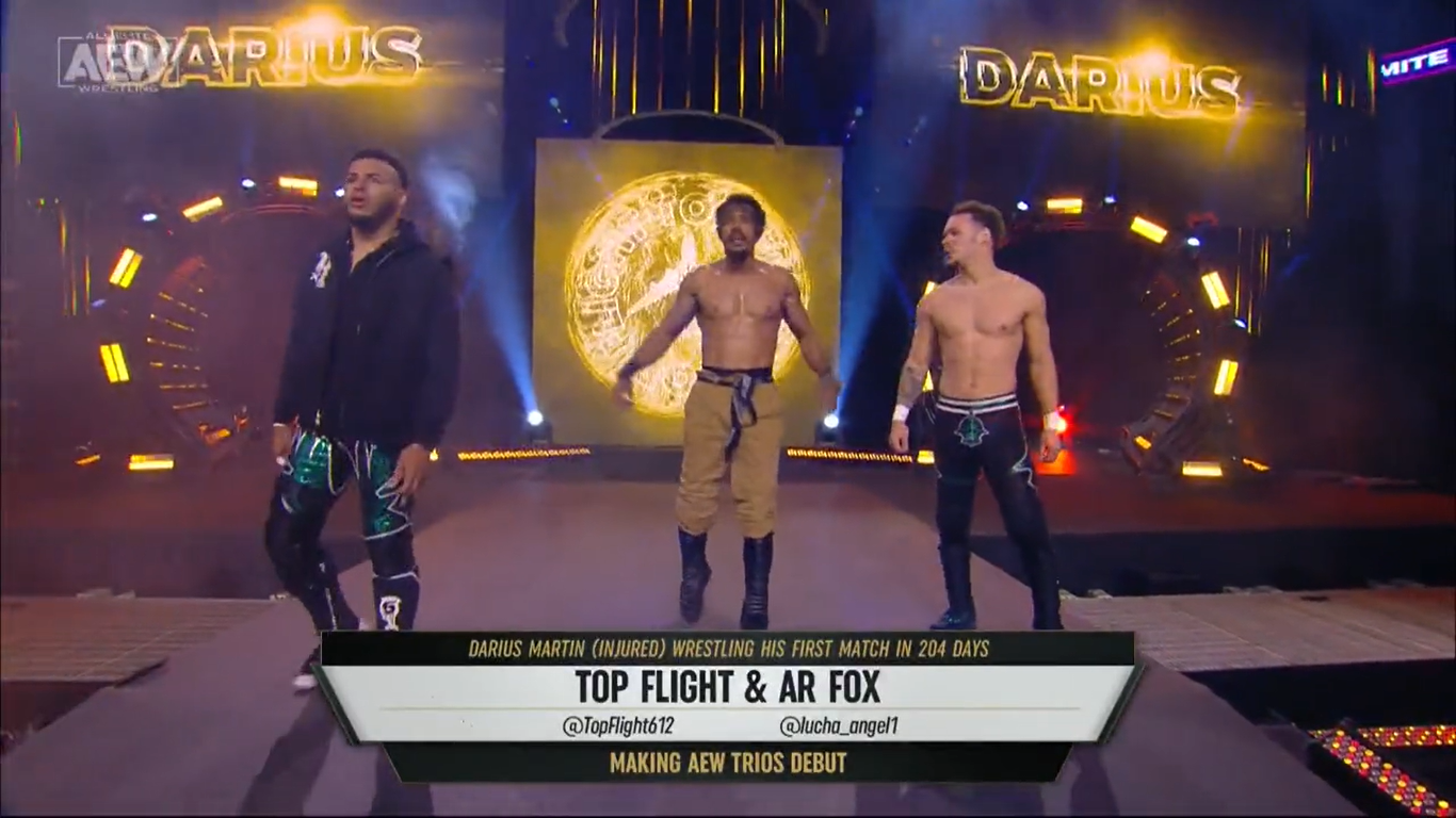 Darius Martin returns to in-ring action on 11/16 AEW Dynamite