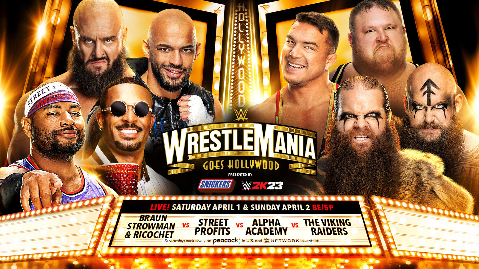 Participants revealed for men's fatal-four way WrestleMania Showcase