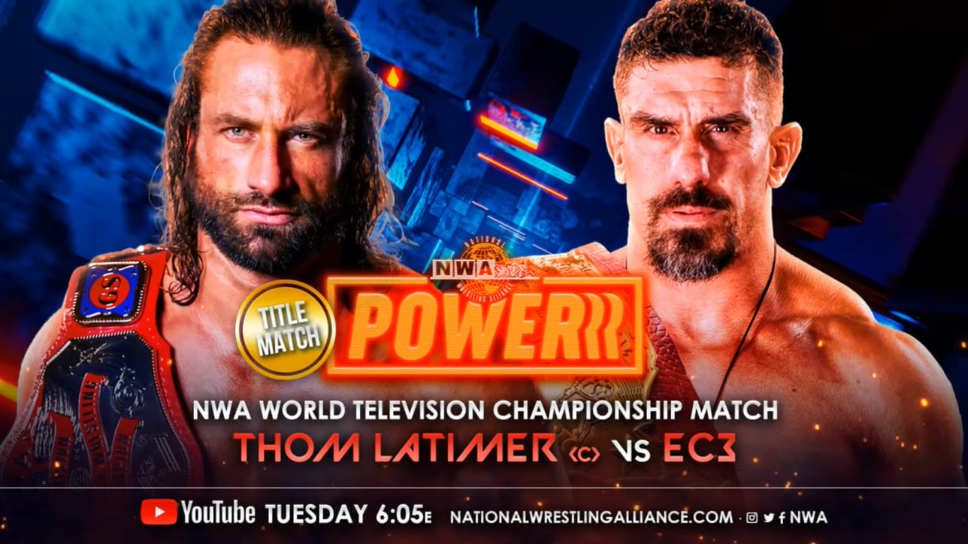 NWA World TV Title match taking place on 5/9 NWA Powerrr