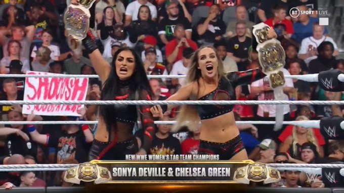 Chelsea Green & Sonya Deville become WWE Women's Tag Team Champions on Raw