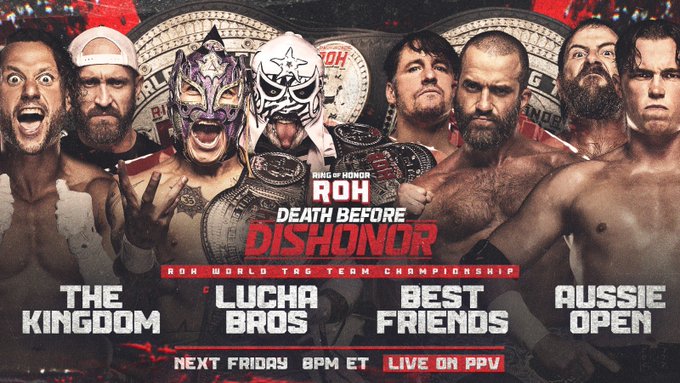 Four way match for ROH World Tag Team Titles added to Death Before Dishonor