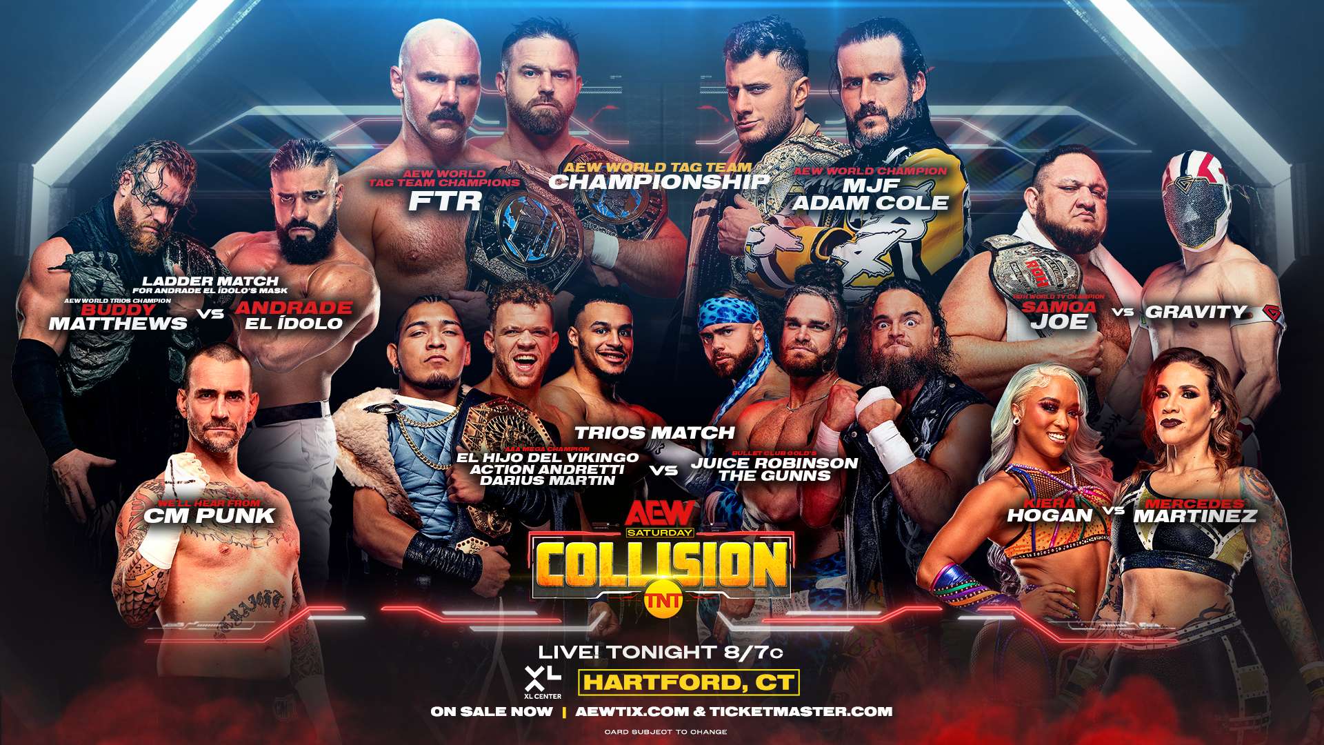 AEW Collision Results: FTR vs. MJF & Adam Cole, Ladder Match, CM Punk ...