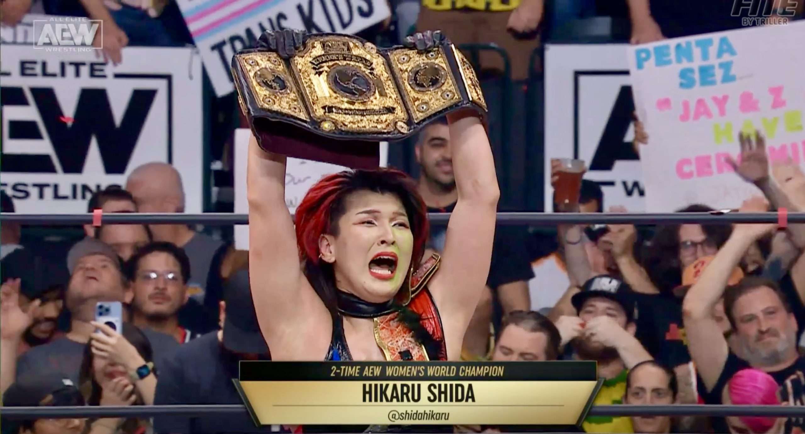 Hikaru Shida wins AEW Women's World Championship from Toni Storm at Dynamite 200