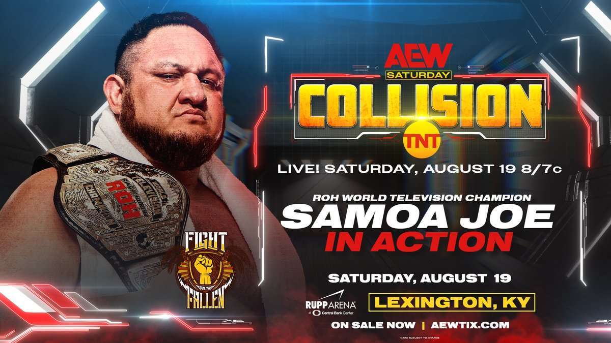 Samoa Joe 'in action' added to Saturday's episode of AEW Collision