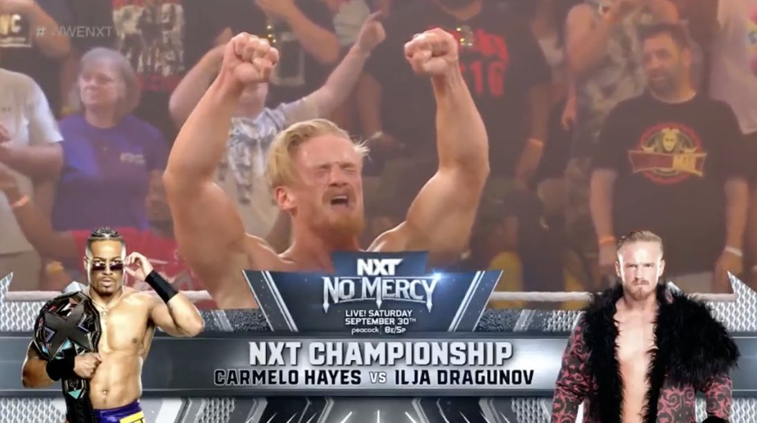 Ilja Dragunov vs. Carmelo Hayes for NXT Championship made official for No Mercy