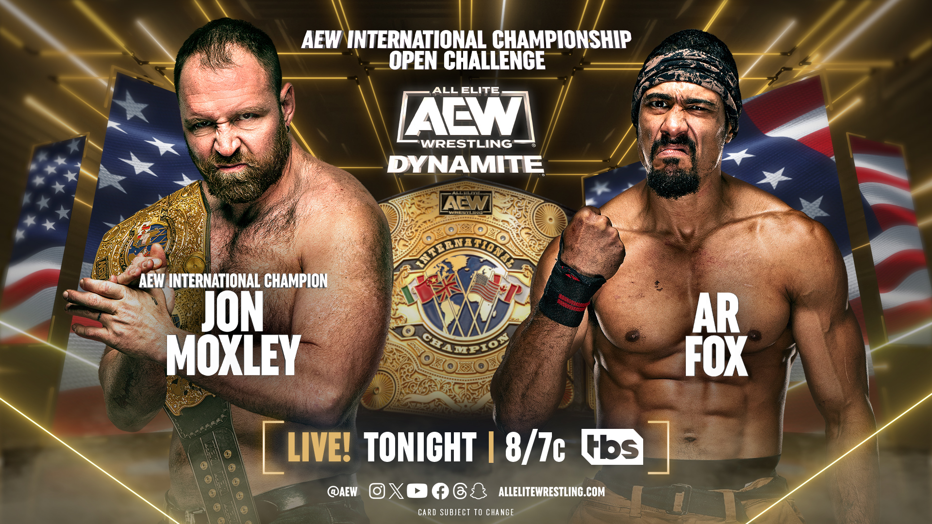 AEW International title match added to Dynamite tonight