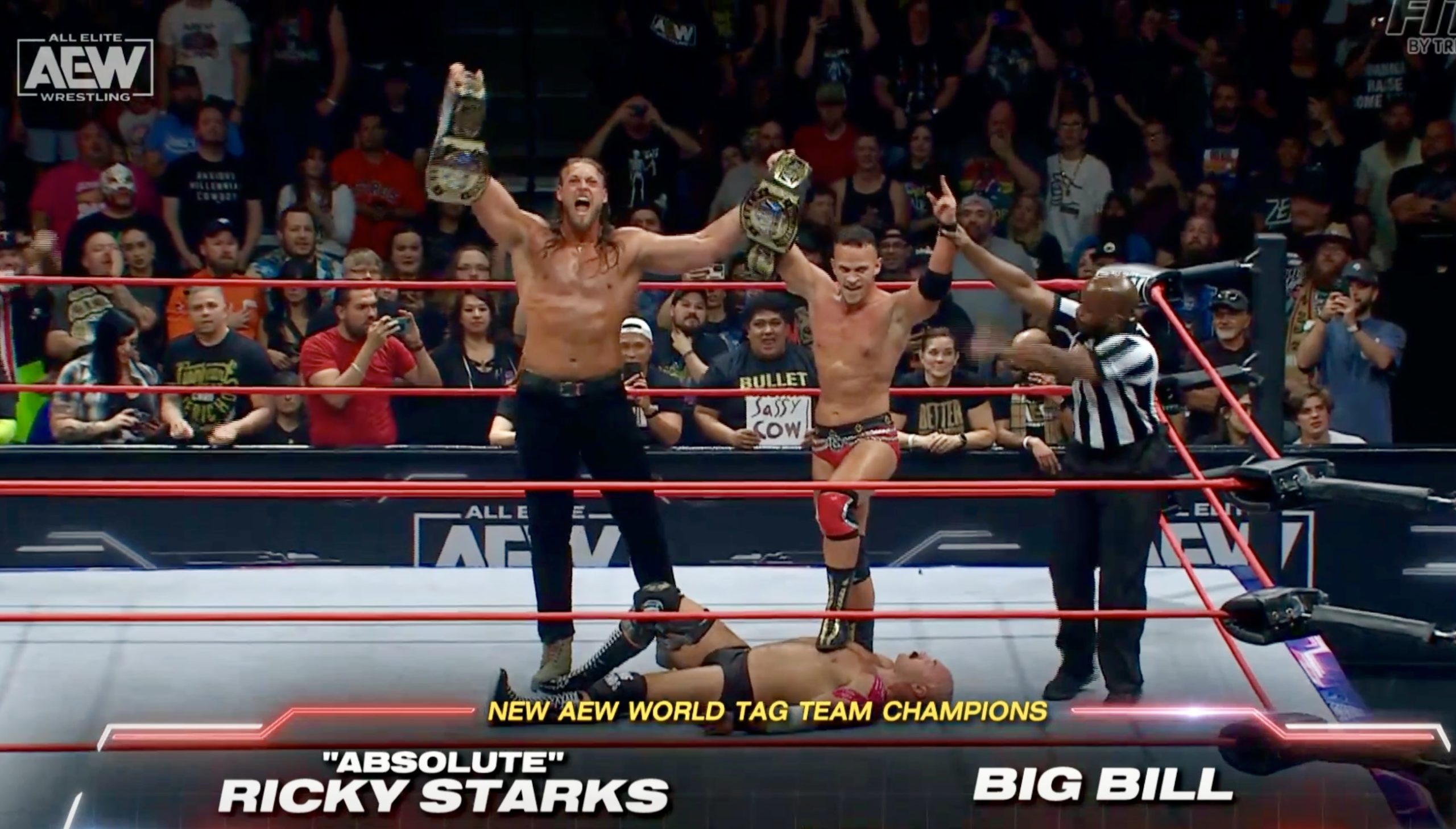 Ricky Starks and Big Bill win the AEW Tag Team Championships from FTR