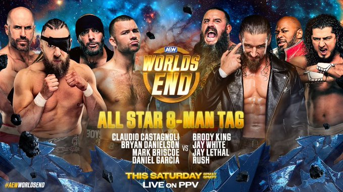 Eight-man tag bout made official for AEW Worlds End
