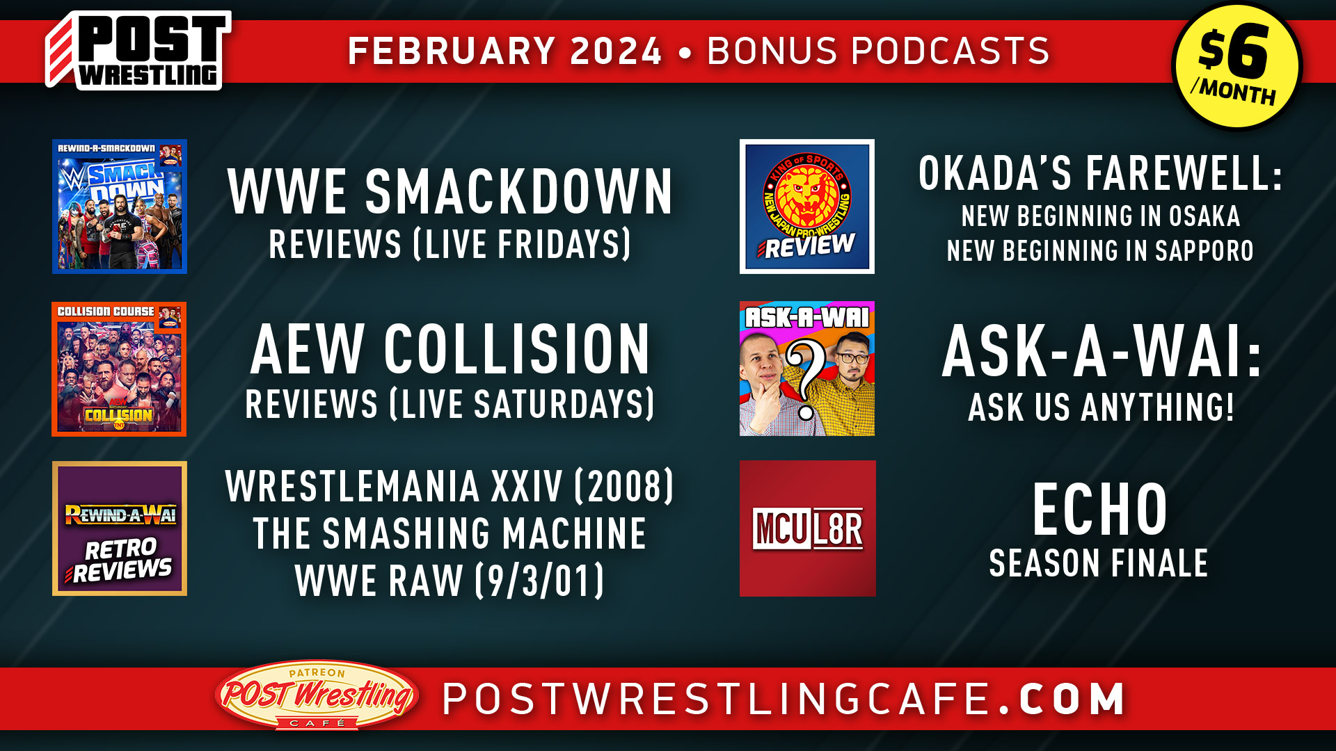 POST Wrestling Café – February 2024 Menu