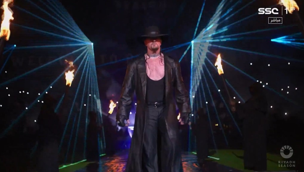 The Undertaker appears in costume at Saudi Arabian football game