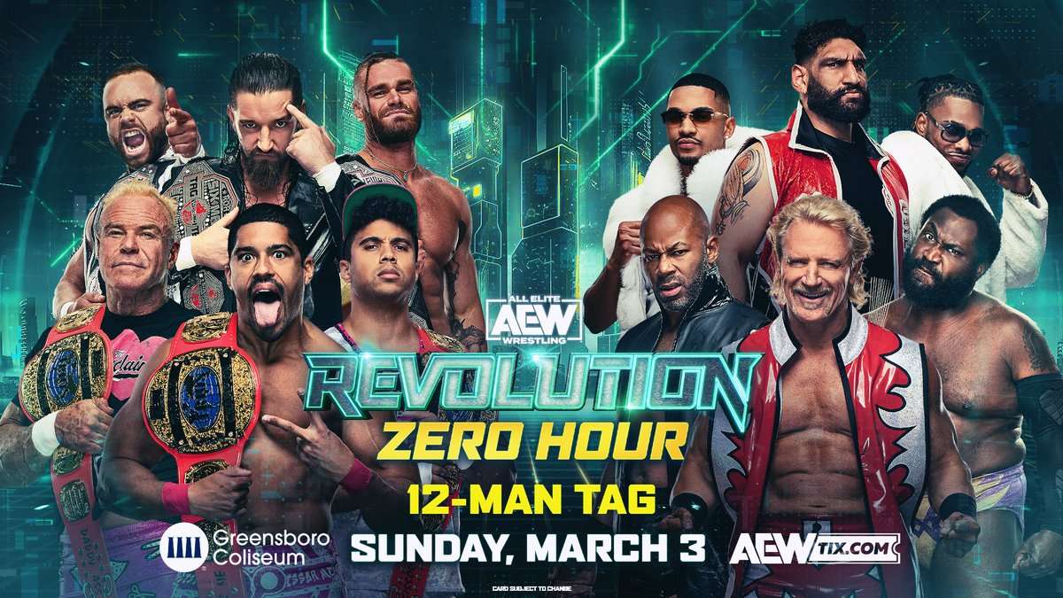 12-man tag featuring Bang Bang Scissor Gang added to AEW Revolution ...