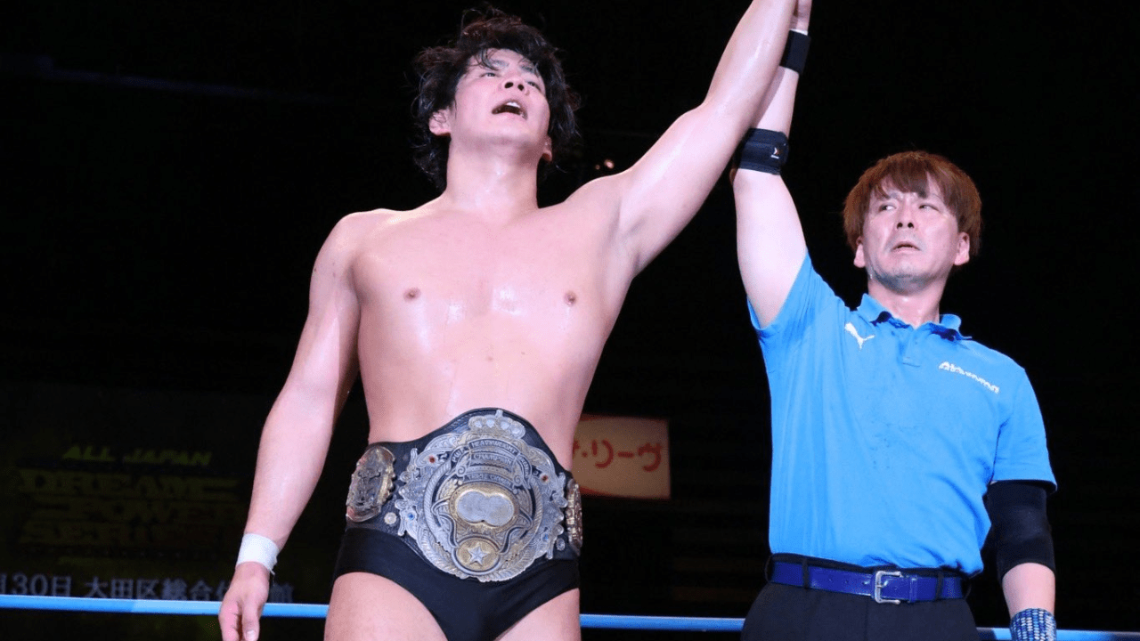 Yuma Anzai ends Katsuhiko Nakajima's reign as AJPW Triple Crown ...
