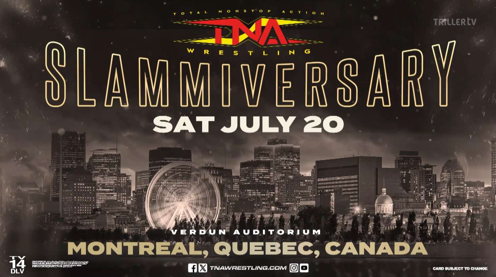 TNA Slammiversary set for Montreal on July 20