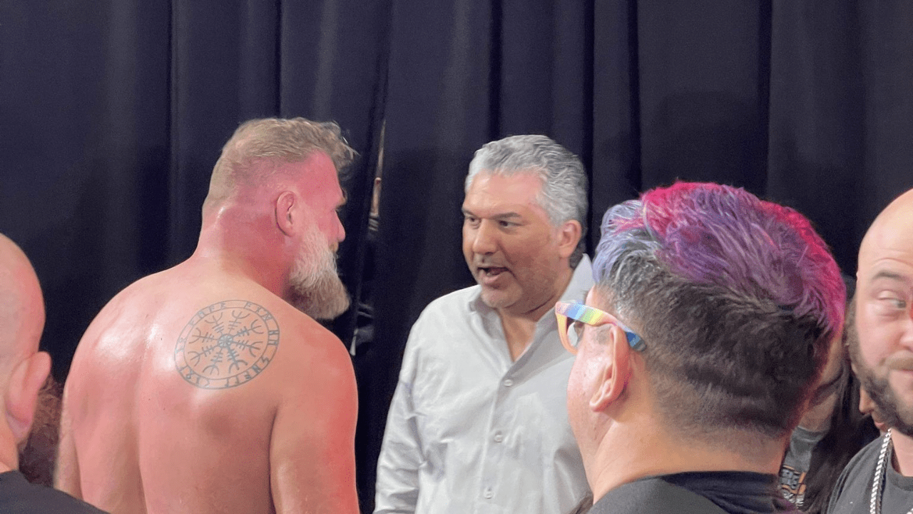 WWE President Nick Khan in attendance at Josh Barnett's Bloodsport X