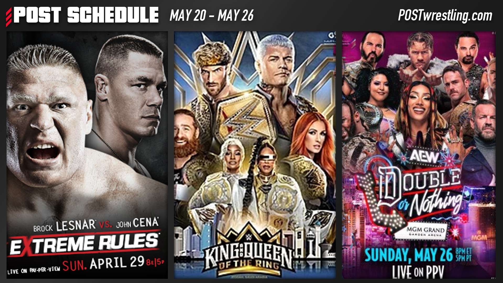 POST SCHEDULE: WWE Extreme Rules 2012 on Rewind-A-Wai, King and Queen ...