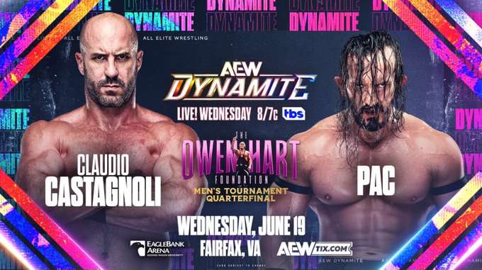 Claudio Castagnoli vs. PAC in Owen Hart Foundation Cup match added to 6 ...