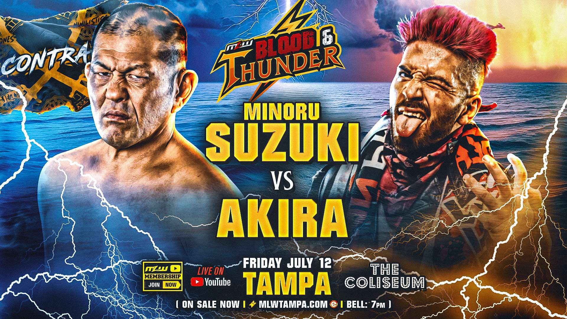 Minoru Suzuki vs. AKIRA added to MLW Blood & Thunder