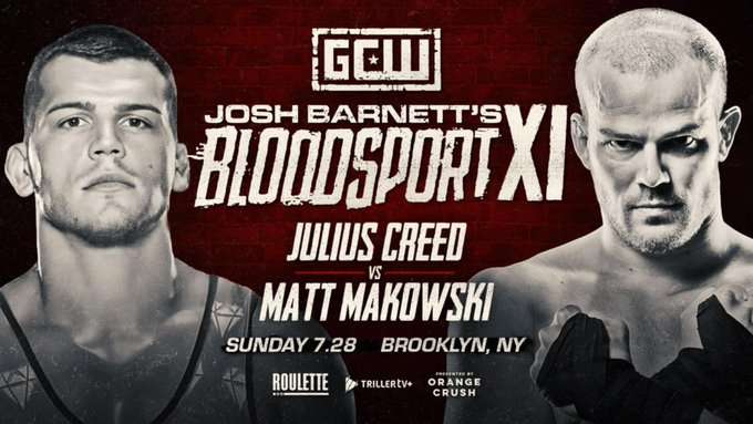 Julius Creed vs. Matt Makowski made official for GCW/Josh Barnett's ...