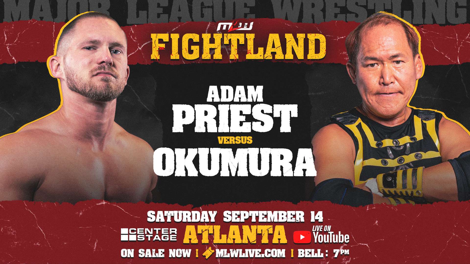 Okumura vs. Adam Priest announced for MLW Fightland