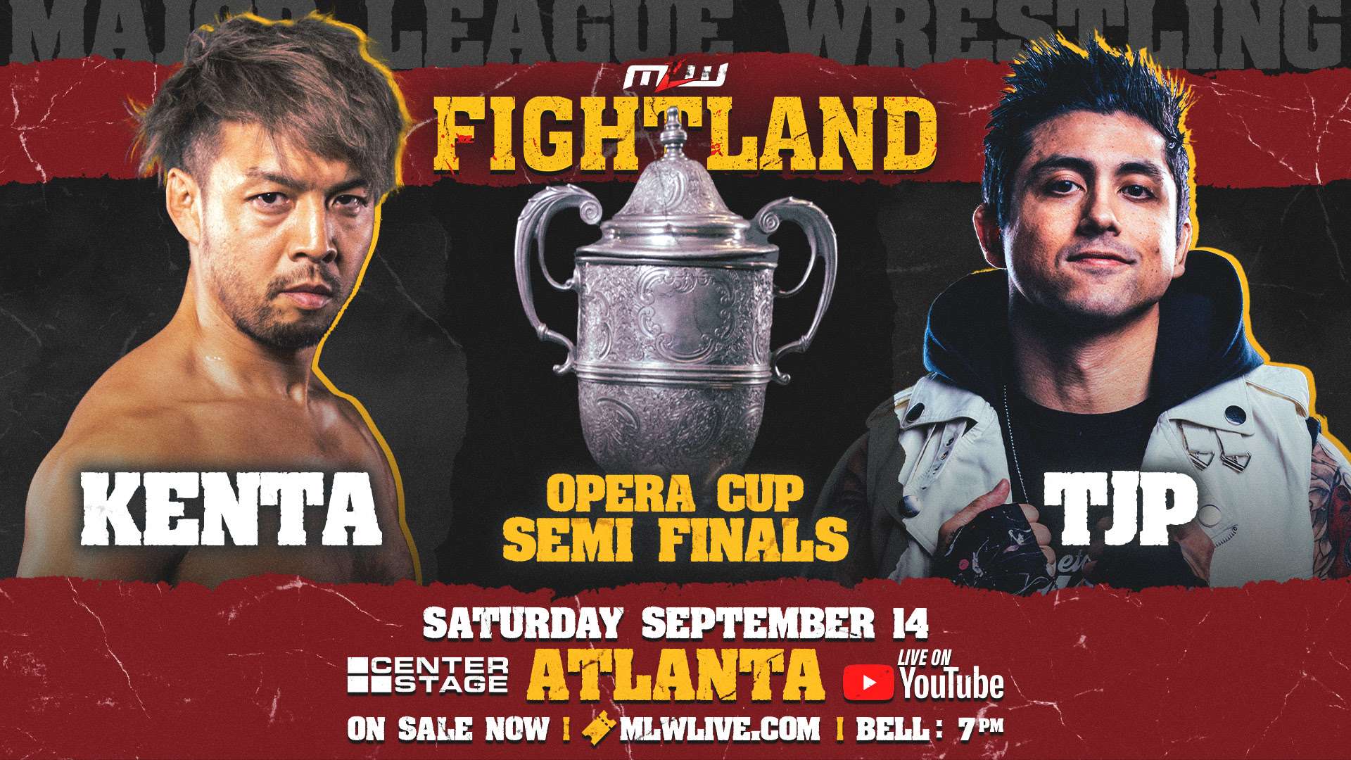 Opera Cup semifinal match between KENTA & TJP made official for MLW ...