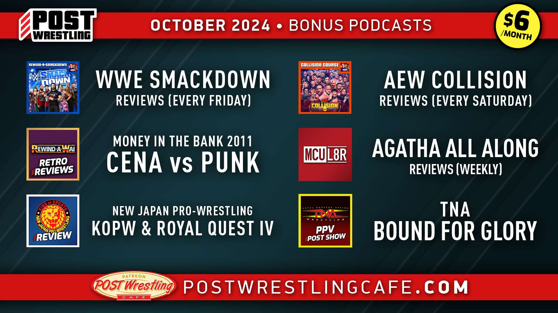 POST Wrestling Café - October 2024: NJPW Sakura Genesis, SNME #12, MITB ...