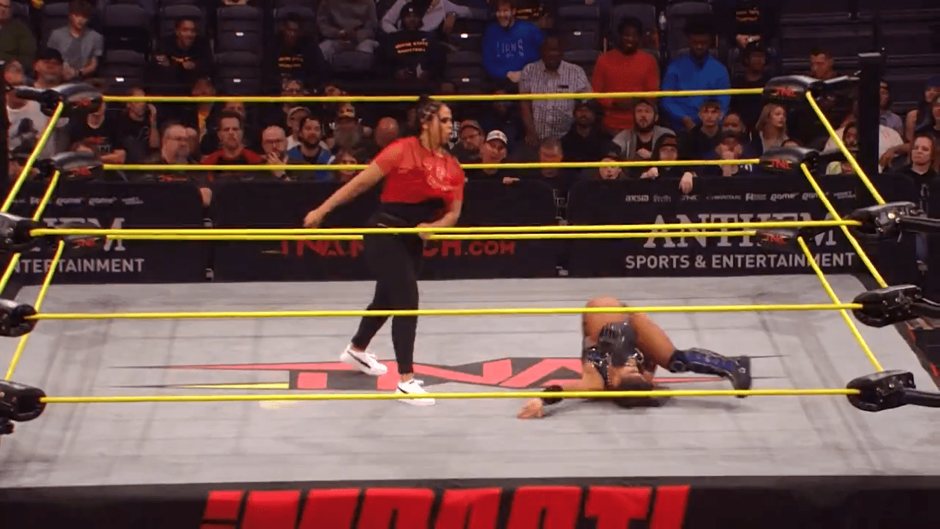 Savannah Evans returns to TNA & takes out Lei Ying Lee