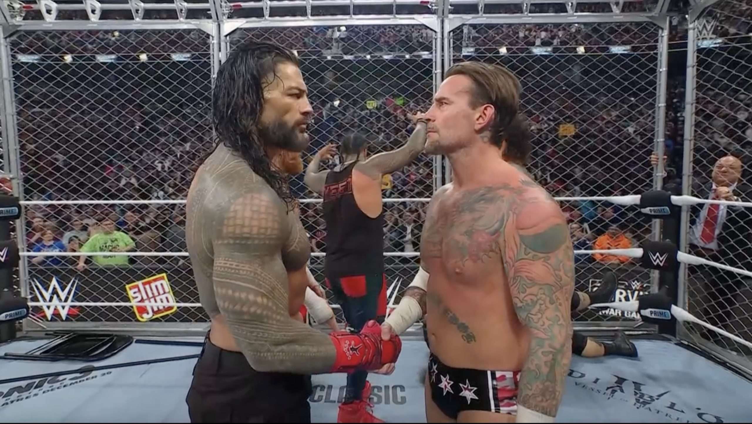 Original Bloodline and CM Punk hold together as a team to win 'Civil War'