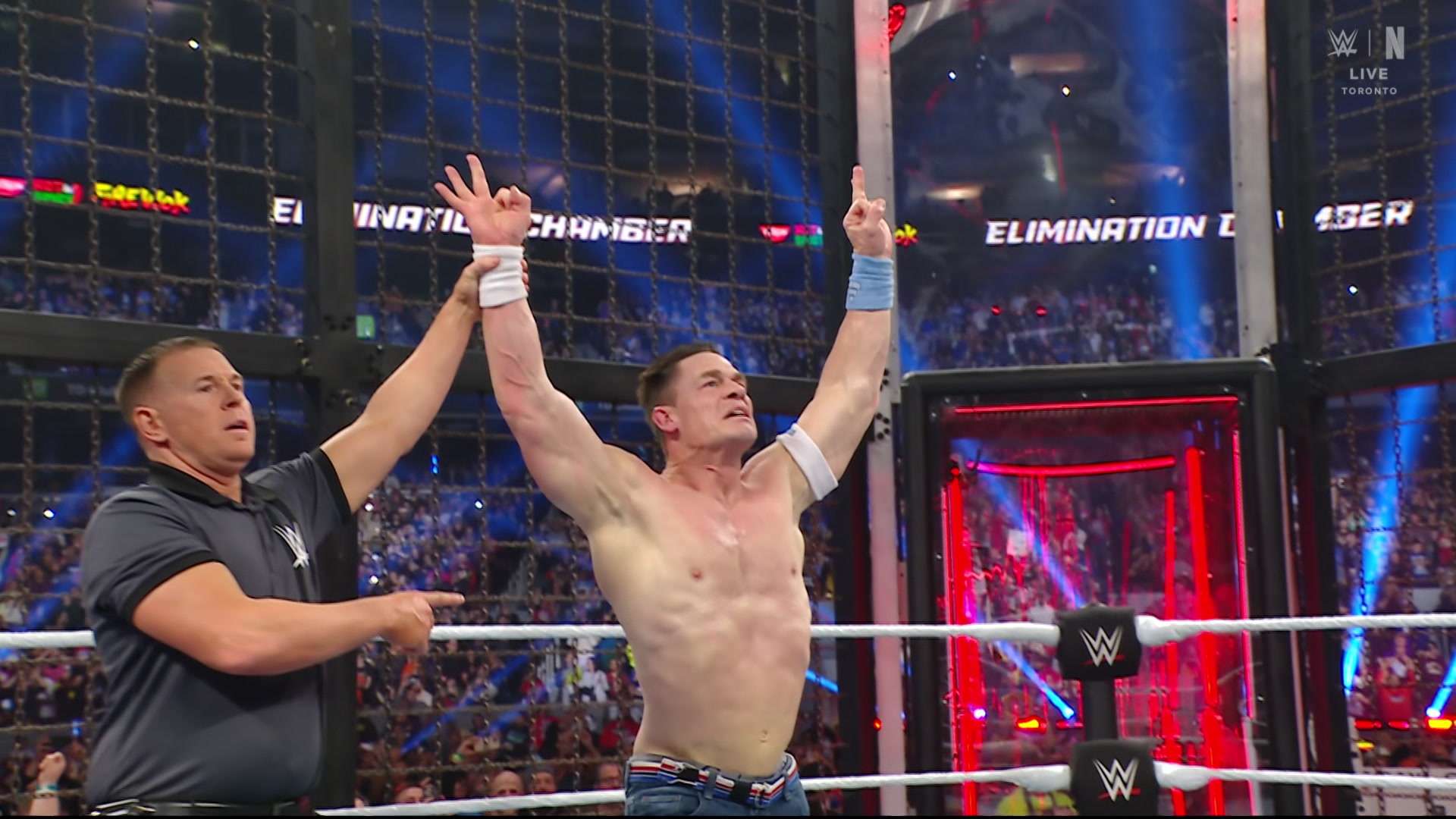 John Cena wins men's Elimination Chamber match, secures Undisputed WWE ...