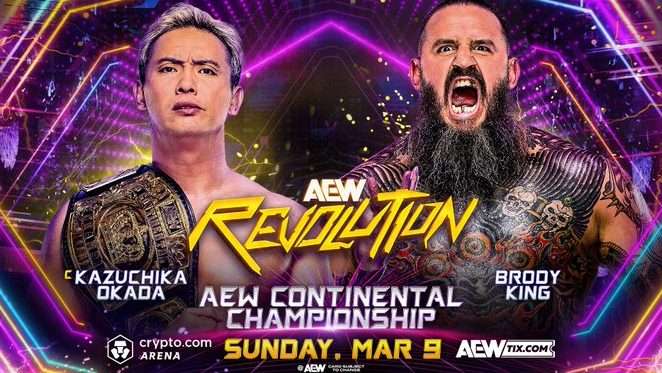 Kazuchika Okada vs. Brody King added to AEW Revolution - POST Wrestling ...