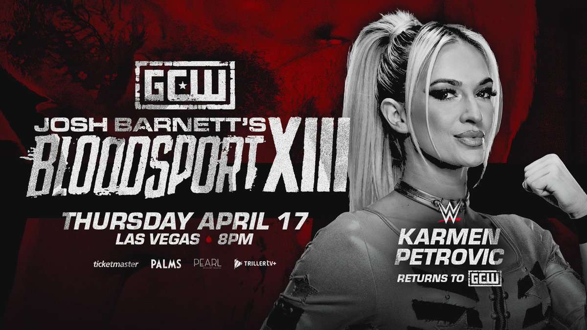 Karmen Petrovic is the latest WWE talent announced for Josh Barnett’s ...