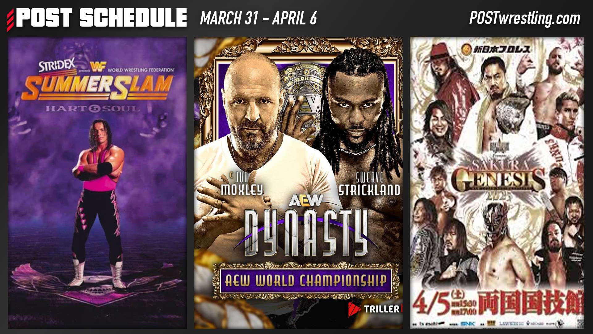 POST SCHEDULE: AEW Dynasty, SummerSlam 1997, Sakura Genesis