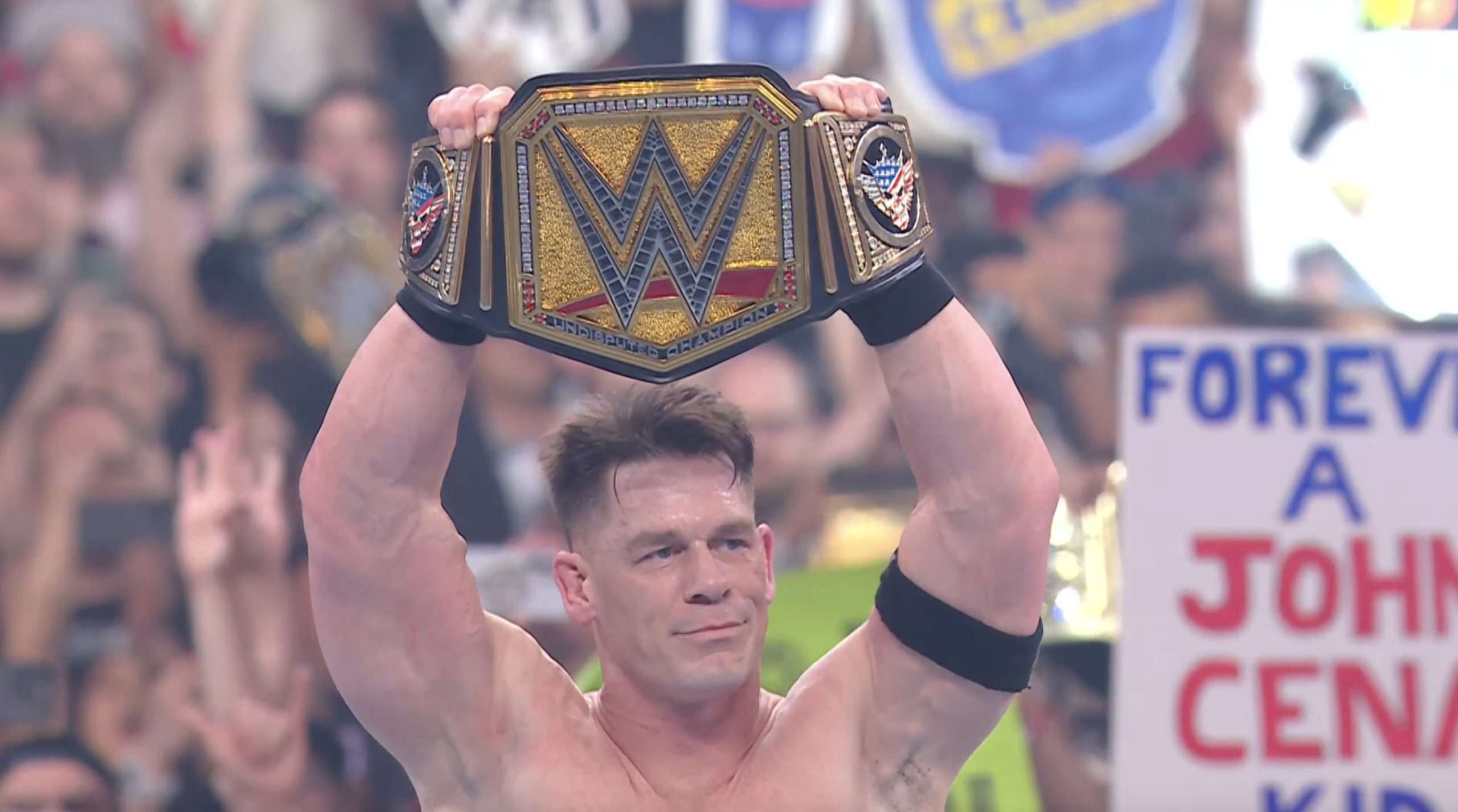 John Cena wins WWE Championship in main event of WrestleMania Sunday ...