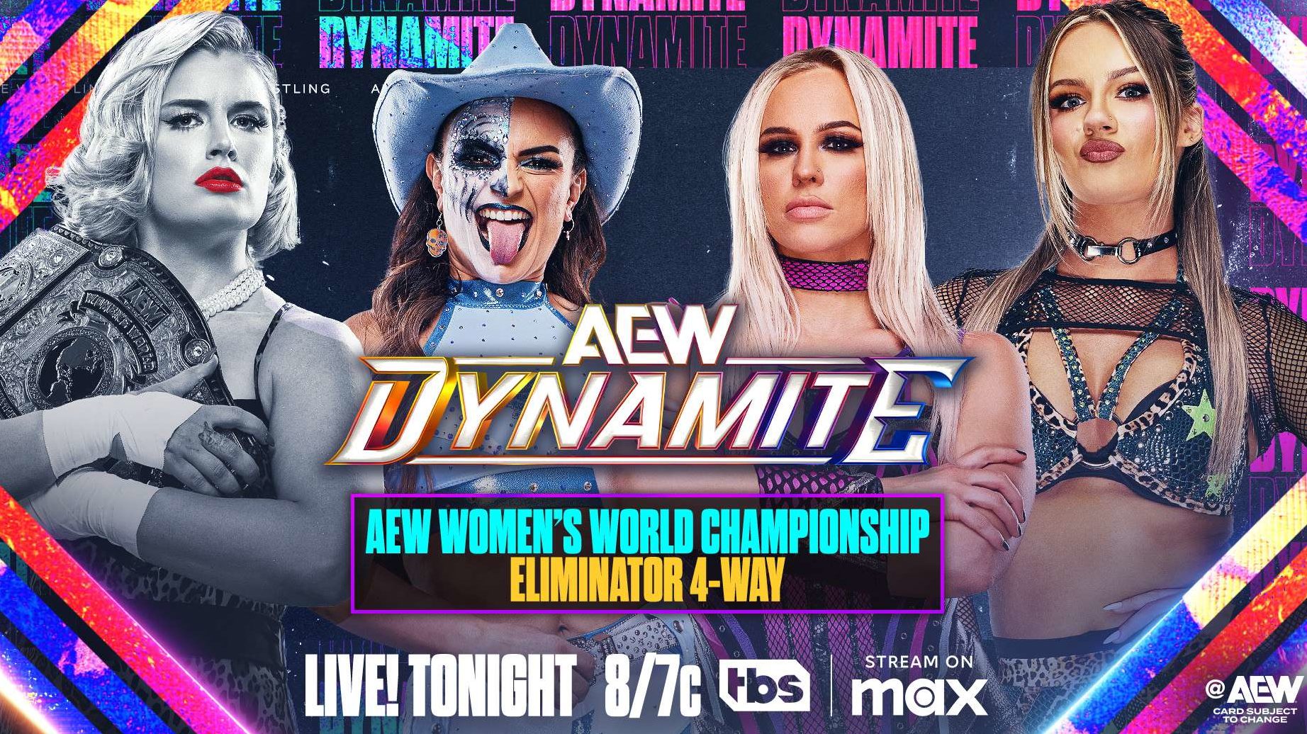Updated AEW Dynamite lineup: Toni Storm eliminator four-way, Okada vs. Kevin Knight announced ...