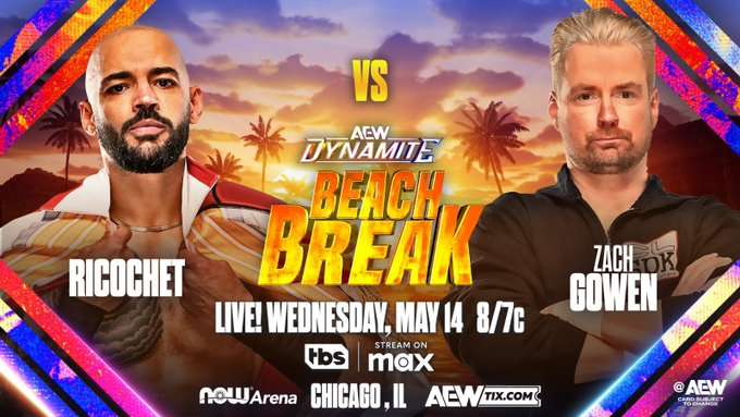 Zach Gowen to be in action against Ricochet at AEW Dynamite: Beach Break
