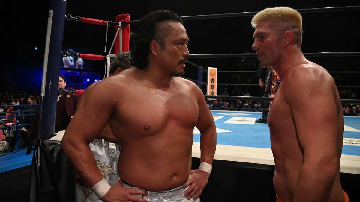 Hirooki Goto defending IWGP World Heavyweight Title against Zack Sabre Jr. at NJPW Resurgence