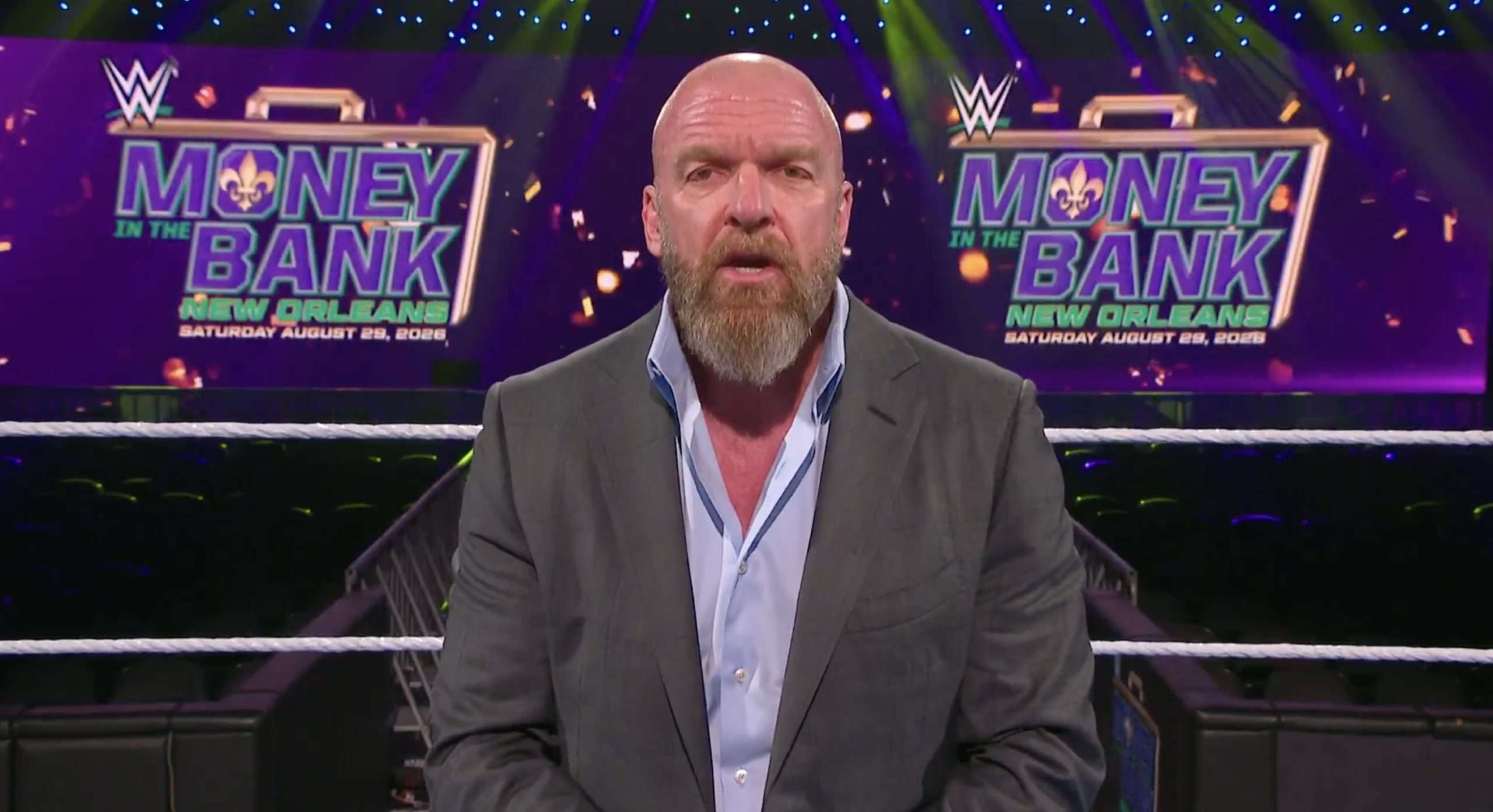 Paul Levesque announces WWE Money in the Bank in New Orleans for August 29th 2026