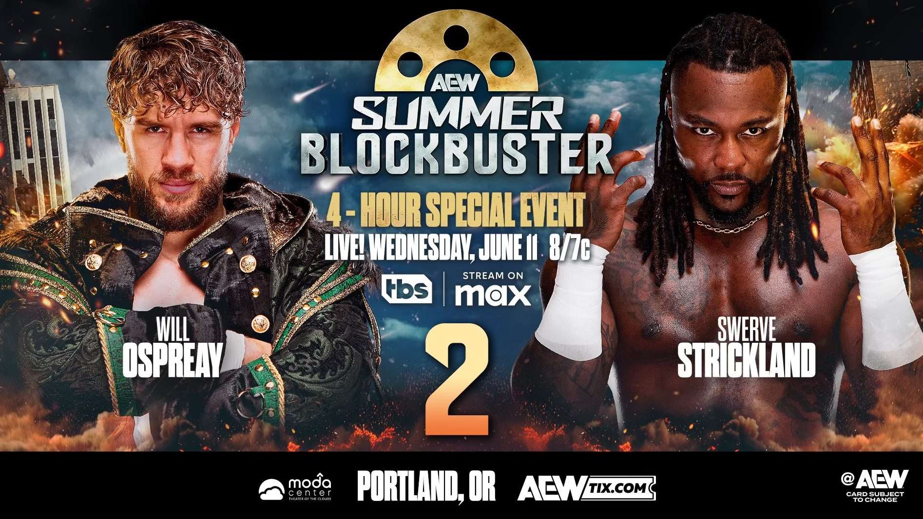 Updated AEW Summer Blockbuster 2025 lineup: Swerve Strickland vs. Will Ospreay, Toni Storm in ...